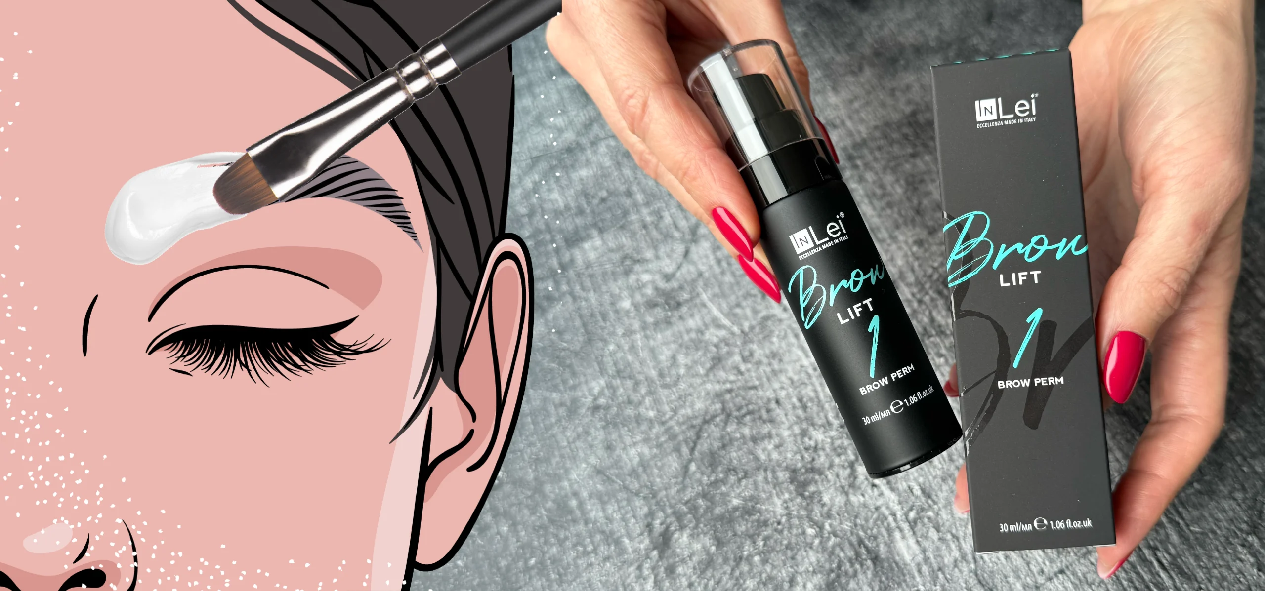 Step-by-step working protocol of the InLei® Brow Bomber eyebrow ...